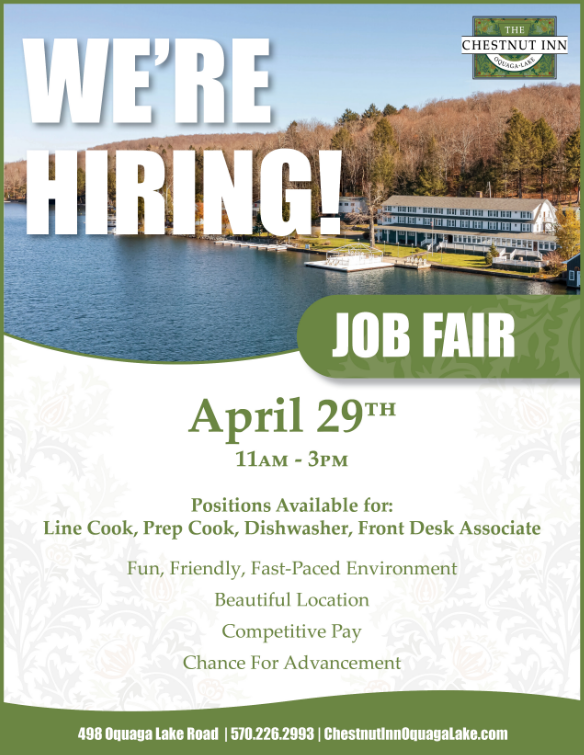 The Chestnut Hill Oquaga Lake Road Job Fair - Broome-Tioga Workforce NY