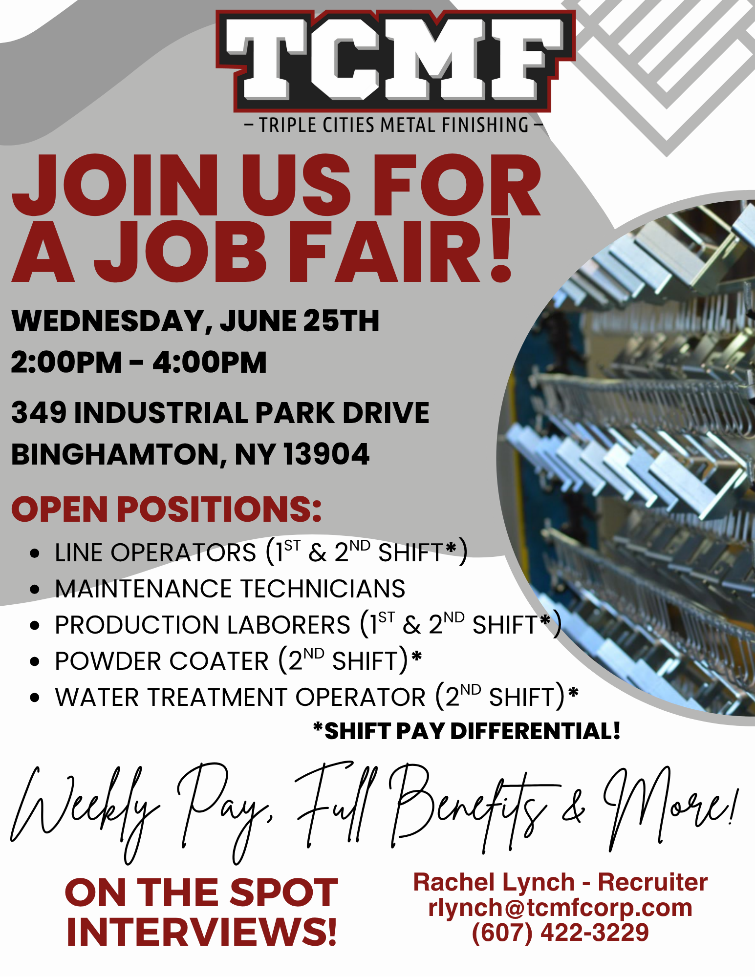 Triple Cities Metal Finishing Job Fair - Broome-Tioga Workforce NY