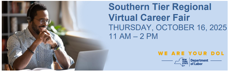 NYSDOL Southern Tier Virtual Career Fair - Broome-Tioga Workforce NY